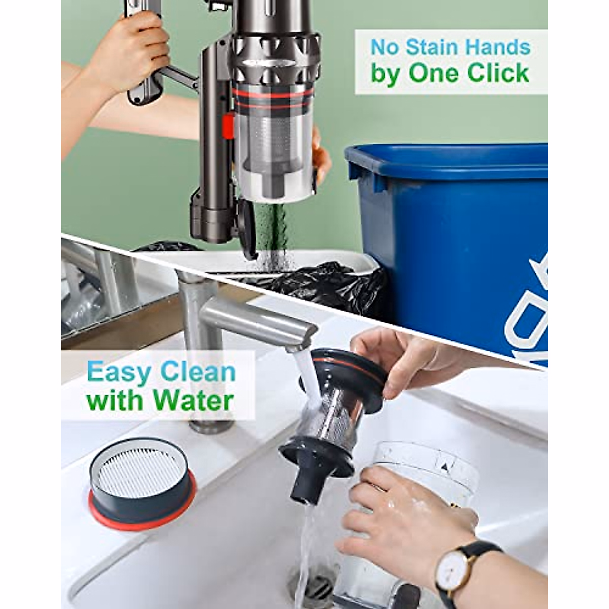 GOXIFACA Corded Stick Vacuum, 600W Powerful 20KPa Suction Vacuum Cleaner, 1.5L Dust Cup, 5 in 1 Lightweight Household Stick Vaccum for Hardwood Floor Carpet and Pet Hair