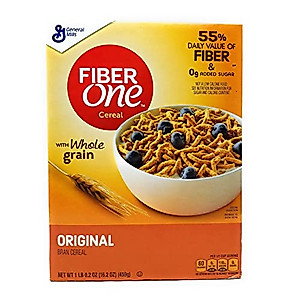 Fiber One Cereal, Bran, Original, 16.2 oz, (pack of 3)