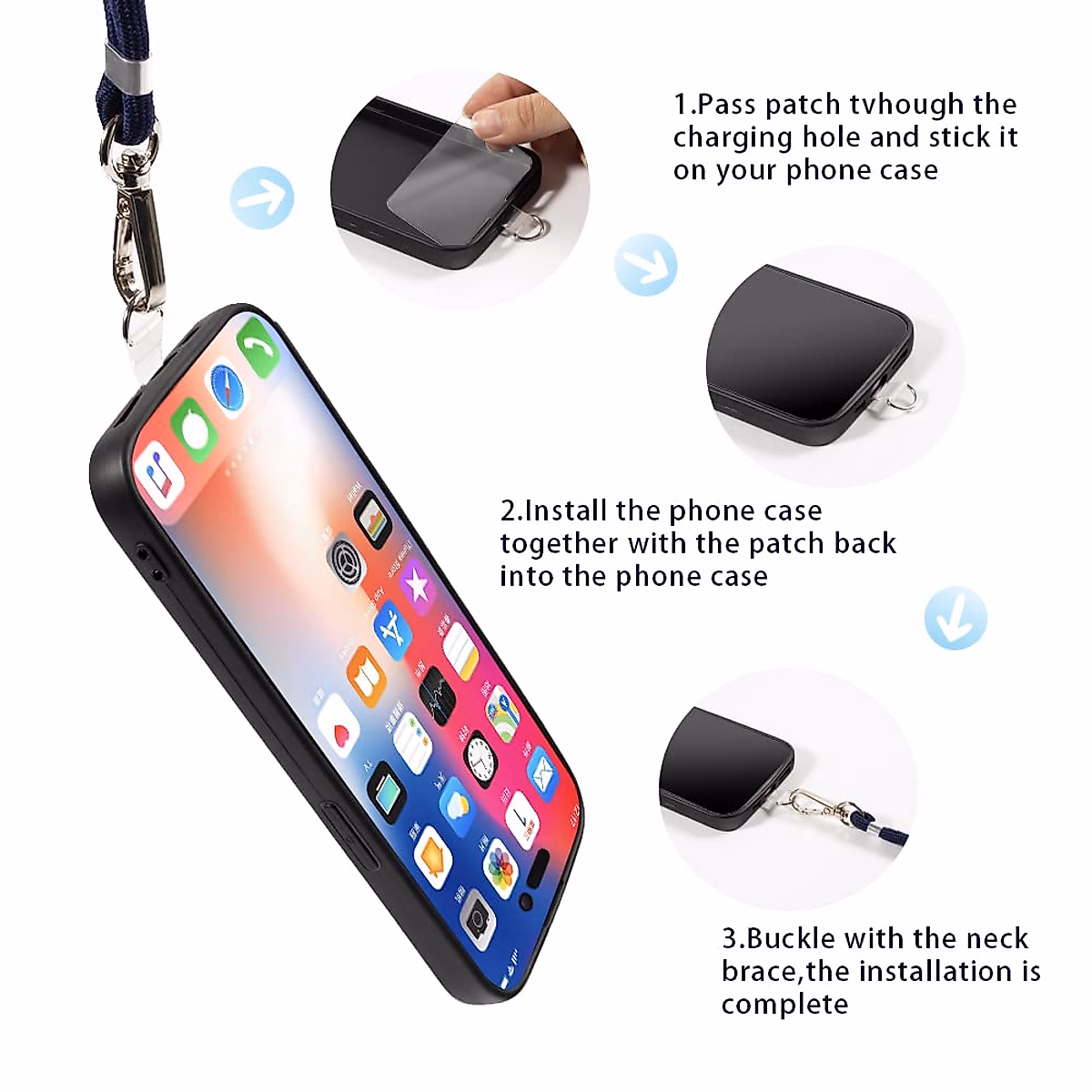 Shantime Samsung Galaxy S9 Plus Case + Universal Mobile Phone Lanyards, Neck/Crossbody Soft Strap Silicone TPU Cover Bumper Shell for Samsung Galaxy S9 Plus (6.2”)