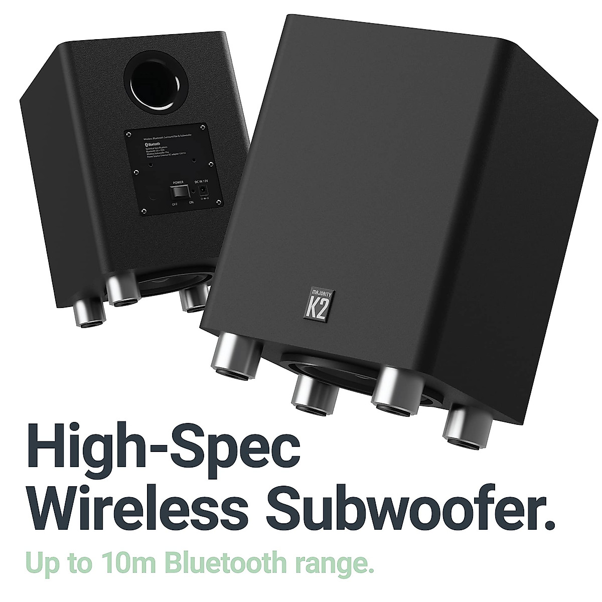 Majority K2 Sound Bar with Subwoofer | 150W Powerful Stereo 2.1 Channel Sound Bar for TV | Home Theatre 3D Surround Sound I HDMI ARC, Bluetooth, Optical & RCA Connection I USB & AUX Playback | Black