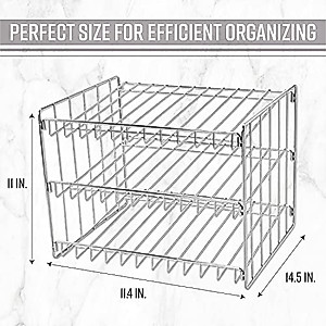 Kitchen Details 3 Tier Can Organizer | Canned Food Storage Rack | Kitchen Cabinet and Pantry Organization | Holds 36 Cans | Space Saving | Chrome
