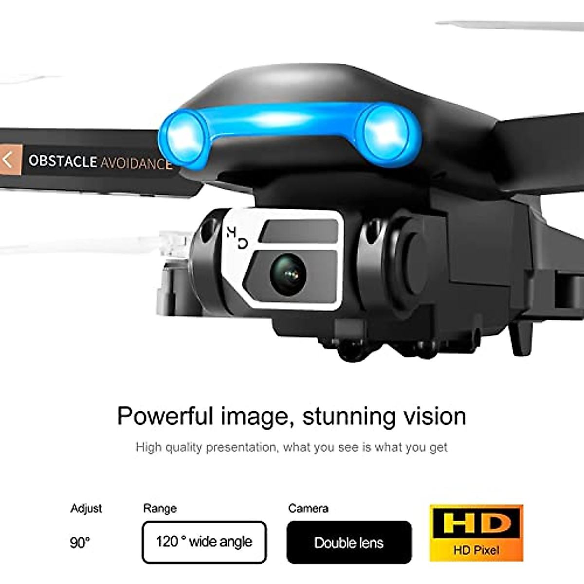 Foldable Drone with 4K Dual HD FPV Camera, S98 Pro Mini Remote Control Quadcopter RC Toys Gifts for Adults Kids, with Optical Fl-ow Localization, Altitude Hold, Headless Mode, One Key Start