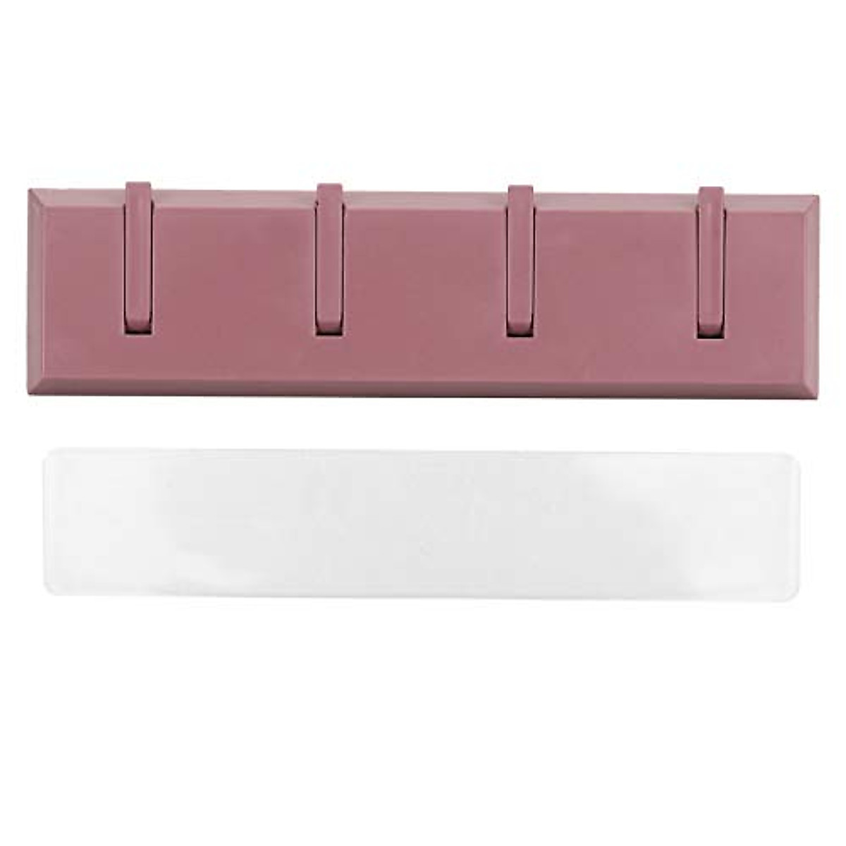 Fydun Wall Row Hook Pu Coat Key Holder Door Hat Hanger for Bathroom Wall Door Decor for Home Use, Multifunctional Accessory (Deep Meat)