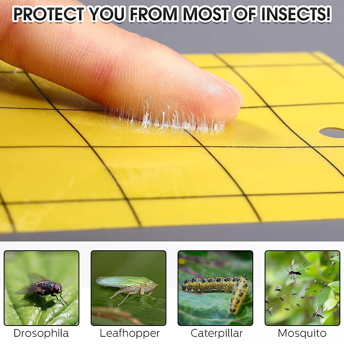 200 Pcs Dual Side Sticky Fruit Fly Trap with Tie, Yellow Sticky Traps for Gnats, 3 * 5 Inch Plant Sticky Trap for Flying Insect Fungus Bugs Sticky Catcher Trap, Sticky Trap for Indoor Outdoor