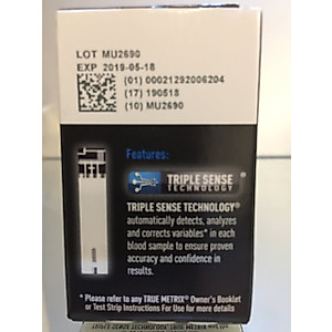 600 TRUE Metrix Blood Glucose Test Strips with Free Meter