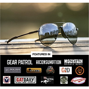STNGR Aviators Sunglasses (Black, Smoke)