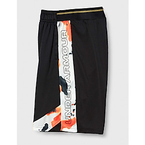Under Armour Top Step Stunt Gym Workout Short, Black (001)/Gold, Youth X-Small