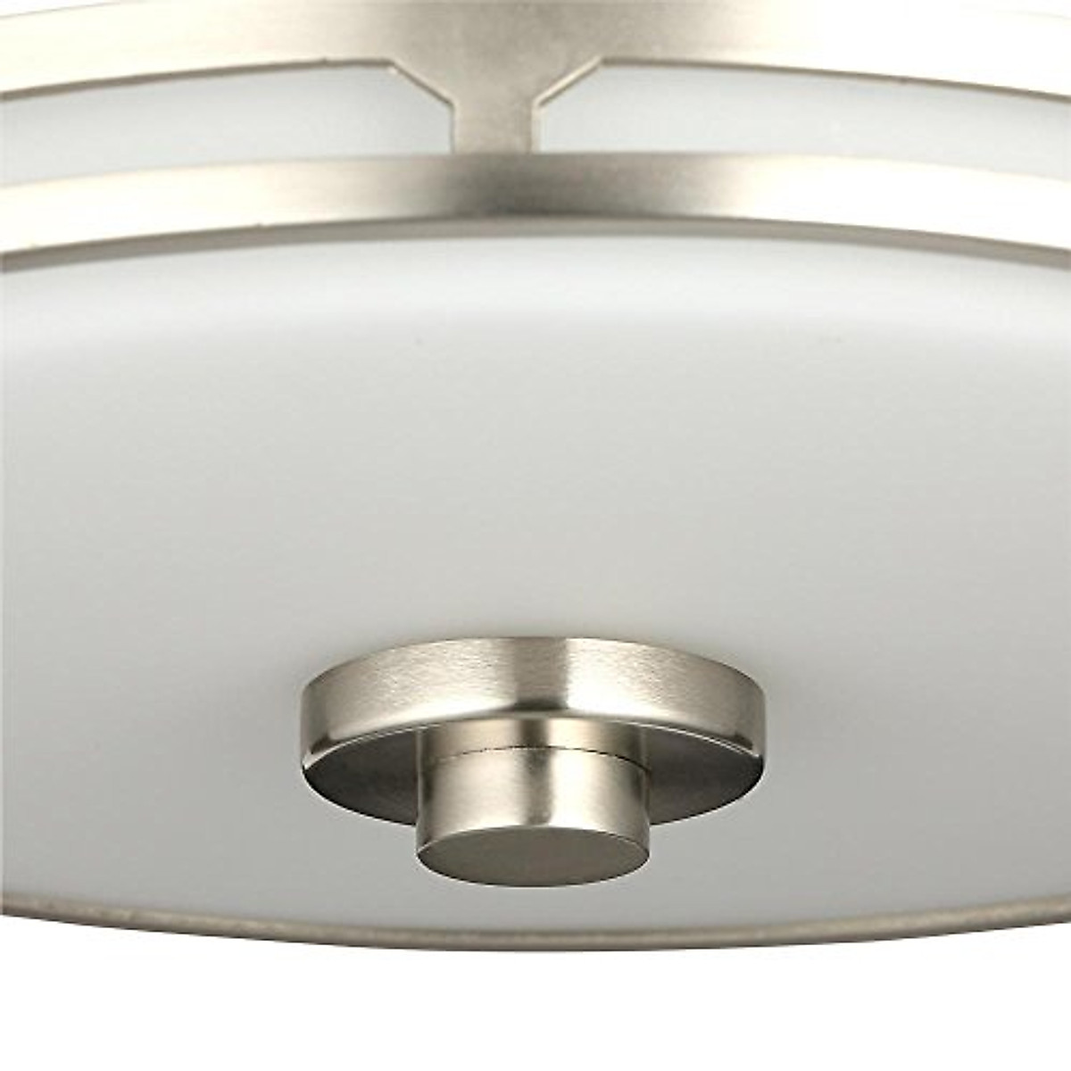 Home Decorators Collection 14 in. Brushed Nickel LED Flushmount