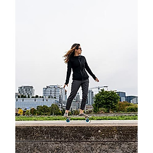 Woolly Clothing Women's Merino Pro-Knit Wool Zip Hoodie Sweatshirt - Mid Weight - Wicking Breathable Anti-Odor - Deep Sea Blue - XXL