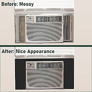 Flehomo Window AC Side Panel, Full Surround Insulation Window Air Conditioner Foam Panels, Insulated Side Panels Kit for Window AC Units for Winter and Summer, Black