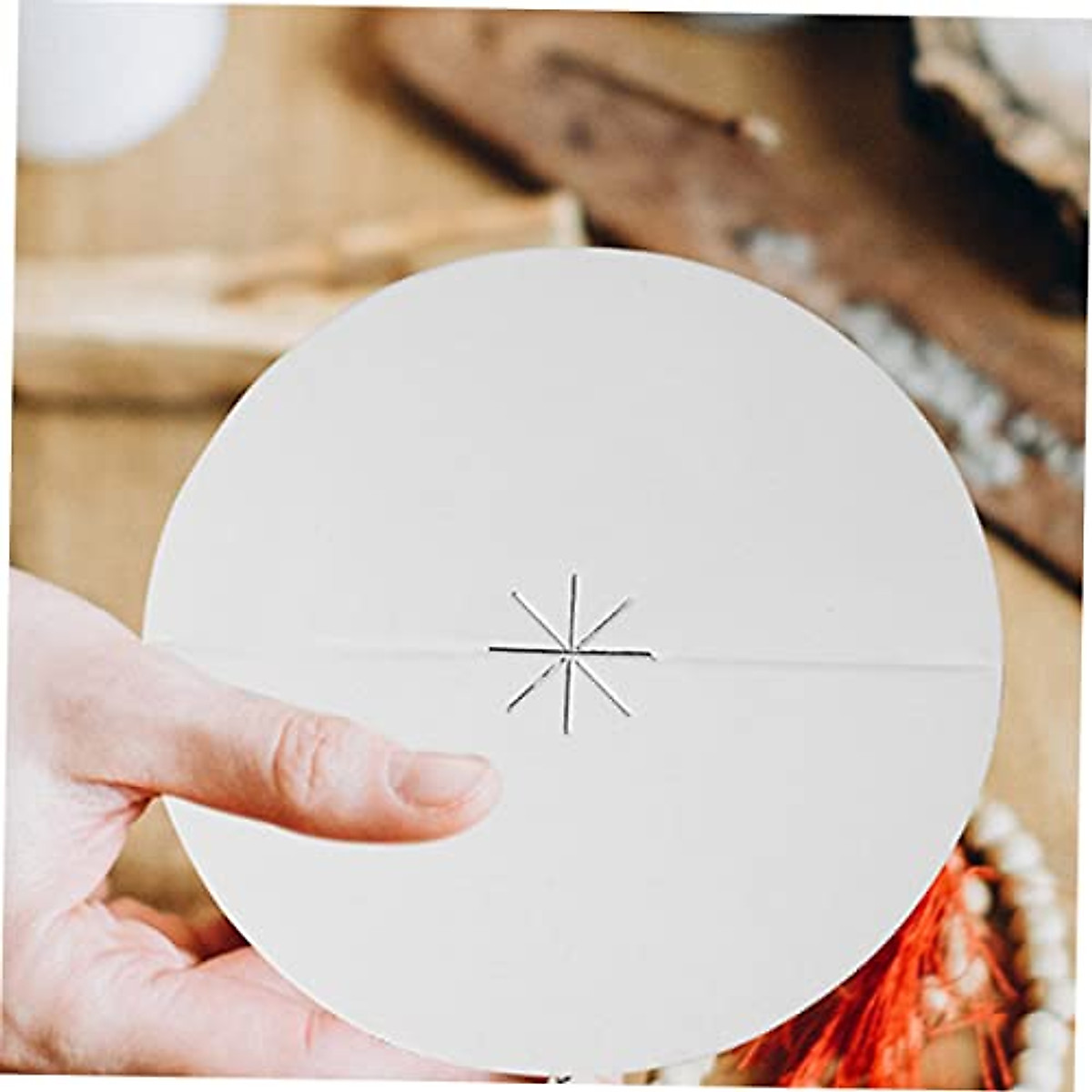 SEWACC 300 Pcs Candle Tray Accessory Tray Office Tables for Home Home Candles Candles Drip Protector Paper Drip Protectors Drip Protective Plate Aluminum Foil White Wafer