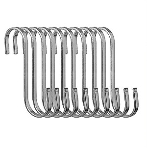 Gocomcom Honbay 10 Pcs Stainless Steel S Hooks Kitchen Cooking Utensils Spoon Pan Pot Hanging Hooks Hangers