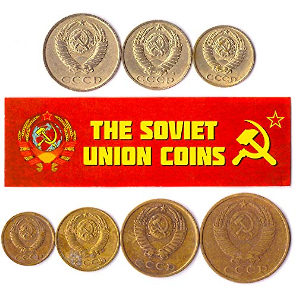 LOT of 100 USSR Soviet Russian KOPEKS Coins 1961-1991 Cold WAR Hammer and Sickle Money