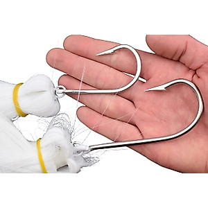 Last Cast Tackle White 6oz & 24oz Bucktail Tandem Parachute Trolling Rig #1050-W