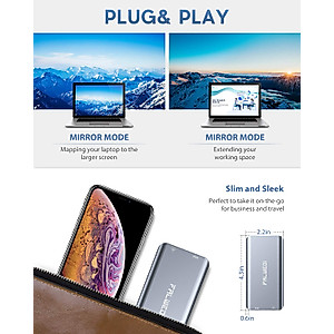 USB C Hub, Type C Adapter, Falwedi 10-in-1 Dongle with Ethernet, 4K@30Hz HDMI, VGA, 3 USB3.0, SD/TF Card Reader, Audio, USB-C PD 3.0, Compatible for MacBook Air Pro and Other Type C Laptops