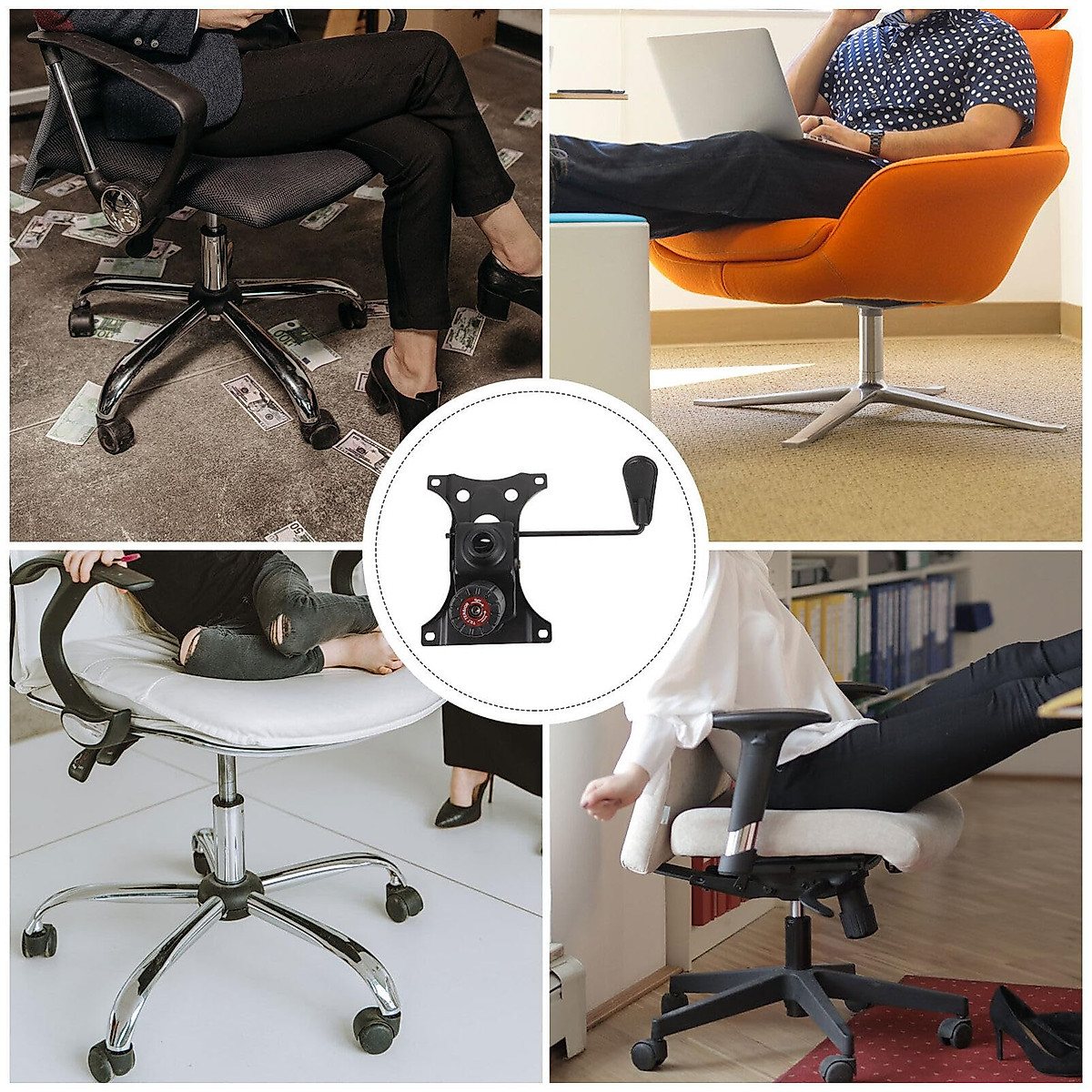 Homoyoyo Office Chair Swivel Chair Tray Office Chair Base Office Chair Replacement Parts Swivel Tilt Control Parts Chair Tilt Control Mechanism Chair Swivel Base Plate Chair Parts