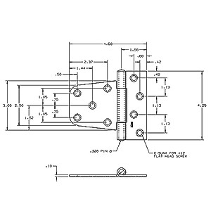 National Hardware N223-867, Black Gate Hinge, 3-1/2"