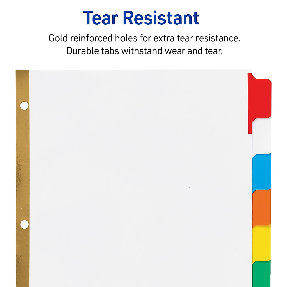AVERY 8-Tab Binder Dividers, Write & Erase Multicolor Big Tabs, 6 Sets, School Binder Organizers (23079) - 73079