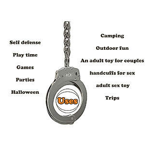 Campco UZI-HC-LEG 16-Inch Twist Chain Double Lock Leg Irons, Silver