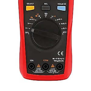 UNI-T Digital Multimeter Tester UT133A, AC DC Voltage Current Dmm Multimeter 6000 Counts Auto Ranging NCV Measures Volt Amp Ohm Capacitance Frequency Temperature, Continuity Diode Test, Palm Size