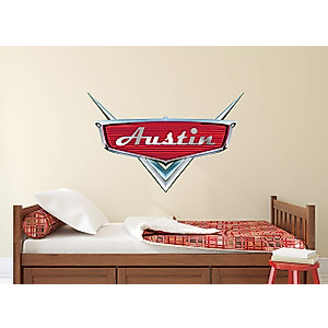 Cars Name Wall Decal - Personalized Cars Sticker for Kids Room - Racing Cartoon Wall Decor for Boys - Removable Race Car Wall Decoration for Bedroom Classroom Playroom Art Mural Vinyl Stickers