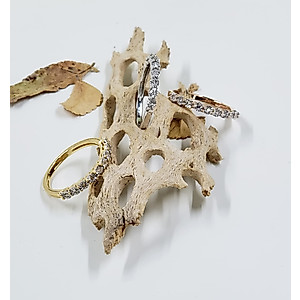 Tirafina Diamond Band Rings, 9 Natural Round Diamonds, Diamonds Set in a Miracle Plate Setting, 14K Rose Gold-plated Sterling Silver/14K Gold-plated Sterling Silver/Sterling Silver band (1/10 cttw)