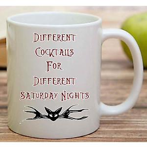 Cocktail Lovers Gift for Birthdays & Christmas, Great for Holy Saturday Nights - Navy Multicolor Unisex Sweat, 11 Oz White Ceramic Coffee Mug