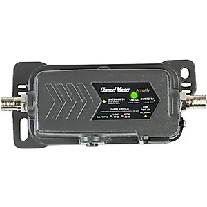 Channel Master Amplify - Adjustable Gain TV Antenna Pre-Amplifier, Built-in LTE Filter, 17-30dB Gain, Compatible with Non-Amplified TV Antennas, Increases Signal Strength, Indoor/Outdoor