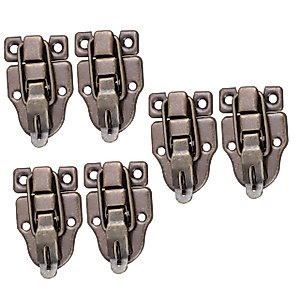 6 Pcs Box Alloy Latch Antique Wooden Lock Hook Locks