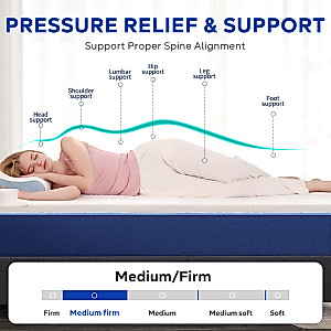 Gelsea Cooling Gel Memory Foam Mattress Made in USA,Hybrid Mattress with Breathable Cover,Bed Mattress in a Box,Pressure Relieving,CertiPUR-US Certified (6 Inch, Full)