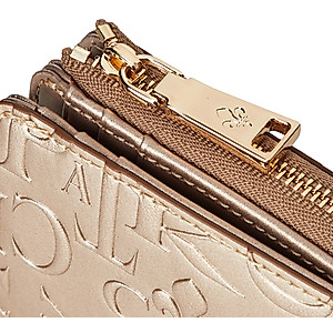 PATRICK COX(パトリックコックス) Women's PXLWKBS2 Queen Pattern Pearl Embossing Compact Storage (Includes Exclusive Box), Golden
