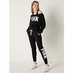 Victoria's Secret Pink Fleece Joggers, Pure Black, XX-Large