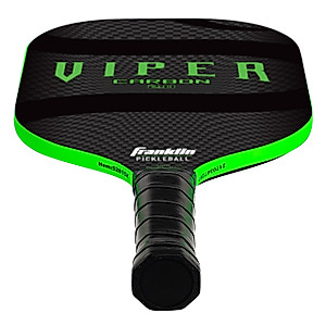 Franklin Sports Pickleball Paddle - Viper Carbon Fiber Core Pickleball Paddle - USA Pickleball (USAPA) Approved Paddle - 13mm Carbon Fiber Core,Green