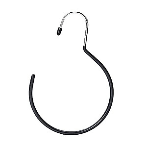 GXLQIJU Belt Ring Hanger Scarf Hangers,Multi-use Hanging Hook Closet Organizer for Belts,Shawls Scarves,Ties,Hat Rack(5 Pack, Black)