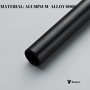 Rmiott 1 inch Rise 90mm Mountain Bike Handlebars Length 24.40inches/620mm Aluminum -Just Fits 25.4mm Stems- Rise 90mm Black