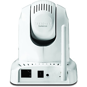 TRENDnet Wireless N Pan, Tilt, Zoom Network Surveillance Camera with 1-Way Audio and Night Vision, TV-IP651WI (White)
