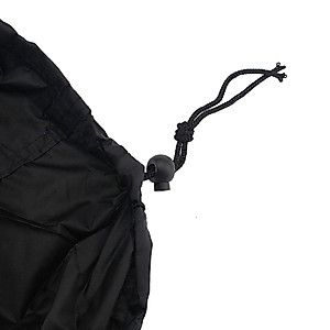 TJFU 1Set Patio Chaise Lounge Cover Waterproof Outdoor Lounge Chair Covers, Water Resistant Sunbed Sun Rattan Chair Cover Black Durable Patio Furniture Covers - 82" L x 29" W x 31" H