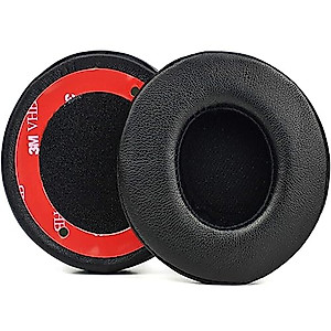 Replacement Ear Pads Compatible with Beats Solo 2 and Solo 3 Wireless On Ear Headphones Memory Foam Ear Cushions Black