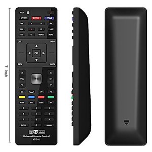 Gvirtue Universal TV Remote for Almost All Vizio LED LCD 3D Smart E Series TV Smart Internet Apps with Amazon, Netflix and M-GO Keys, Sub XRT112 XRT100 VR1 2 10 15 etc., VZ-2+L
