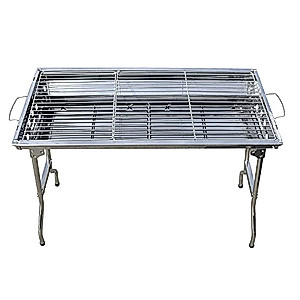 BenefitUSA Foldable Large Stainless Steel Barbecue Charcoal BBQ Grill Kabob Shashlik Cooking Stove