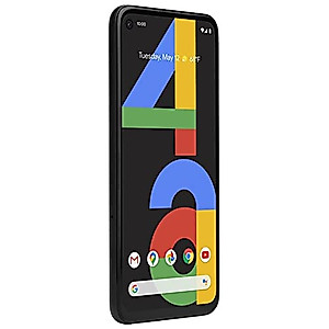 Google Pixel 4a with 5G, 6.2", 128GB, 6GB RAM, Unlocked Cellular - Just Black (Renewed)