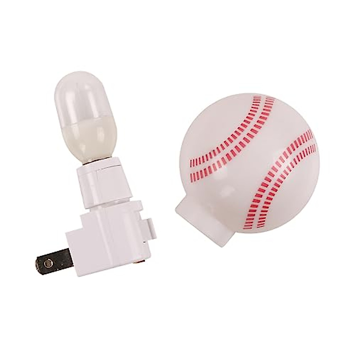 2 Pack Warm White - Upgraded Version LED Plug-in Night Light for Kids - Baseball Shaped Lamp Take Good Care Children Sleep