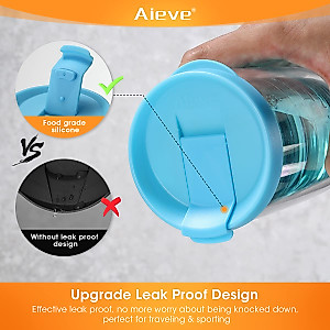 Aieve Leakproof Travel Lids, 4 Pack Replacement Tumbler Lid Compatible with Tervis Tumbler 16 oz