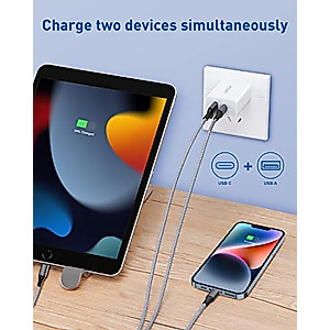 iPhone 14 13 12 Super Fast Charger [Apple MFi Certified], LUOSIKE 2-Pack 20W PD Fast USB C Wall Charger Block with 10FT Long USB C to Lightning Cable for iPhone 14 13 12 Pro Max Mini 11 XS XR X, iPad