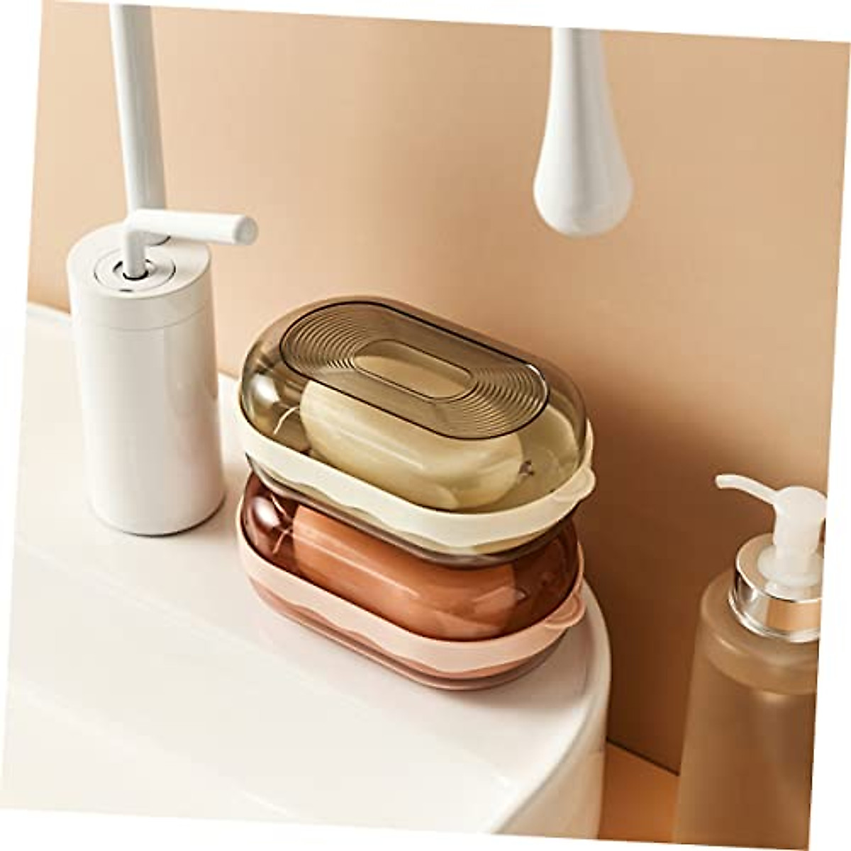 Alipis 6 Pcs Box soap Dish with lid bar soap case Shampoo bar Holder bar soap Container bar Travel soap Container soap Tray Soap Dish Holder with Cover Student