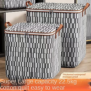 WEERSHUN Large Capacity Folding Clothes Storage Bag Portable Closet With Handle Zipper Storage Bag Can be Used to Organize Clothes Quilts Shoes Blankets (180L)