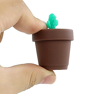 YHSWE Silicone Wax Container Non-stick Food Grade Dark Brown/Light Brown Cactus Shape 7ml Box,Suitable for Storage of Beeswax and Skin Care Products,Convenient to Carry When Traveling(6Pcs)