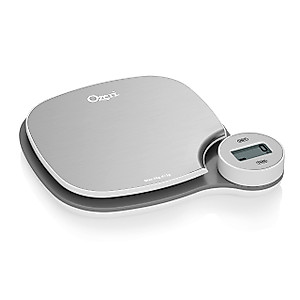 Ozeri Battery-Free Kitchen Scale, Kinetic Charging Technology, Stainless Steel