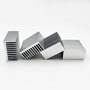 Awxlumv 4PCS Heat Sink Kit 40x40x20mm/ 1.57"x1.57"x0.79", Anodized Aluminium Heatsink Heat Sync Cooler 40mm for Cooling CPU VRM GPU Led Thermoelectric Peltier Cooler 3D Printers Stepper Motor