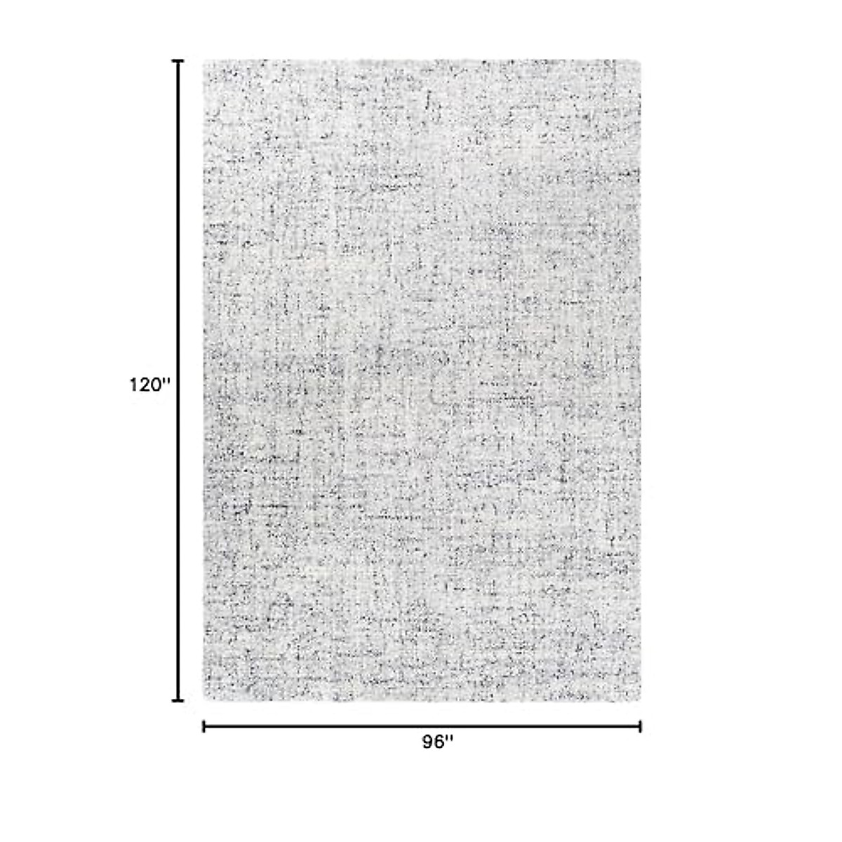 Hauteloom Tanana Wool Living Room, Bedroom Area Rug - Modern - Beige, Black, Gray - 8' x 10'